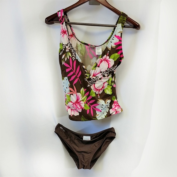 Speedo | Swim | Speedo Swimsuit 2 Tops Patterned Brown Bottom 6 | Poshmark